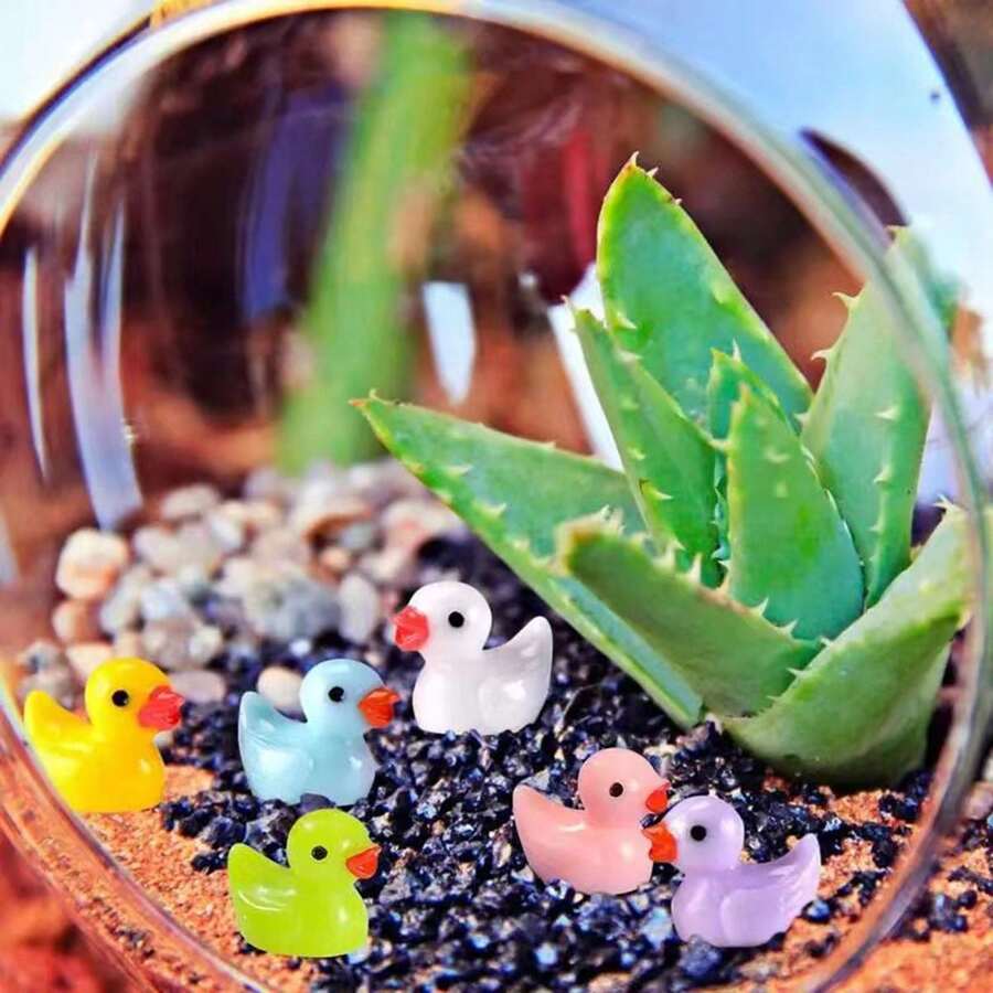 10/50/100 Pcs Mini Ducks Realistic Shape Tiny Multicolor Ducks Ornament ...