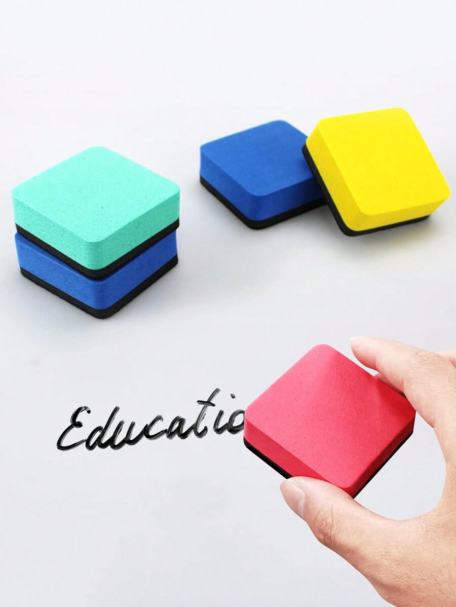 Dry Erase Magnetic Whiteboard Eraser, 12-Pack Small Square Whiteboard ...