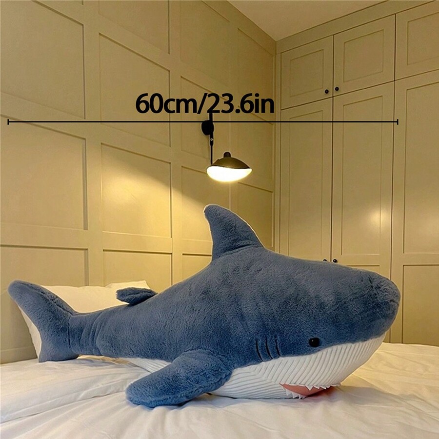 Sleepy Shark Plush Toy Pillow Cushion Cute Stuffed Animal Doll, Great ...