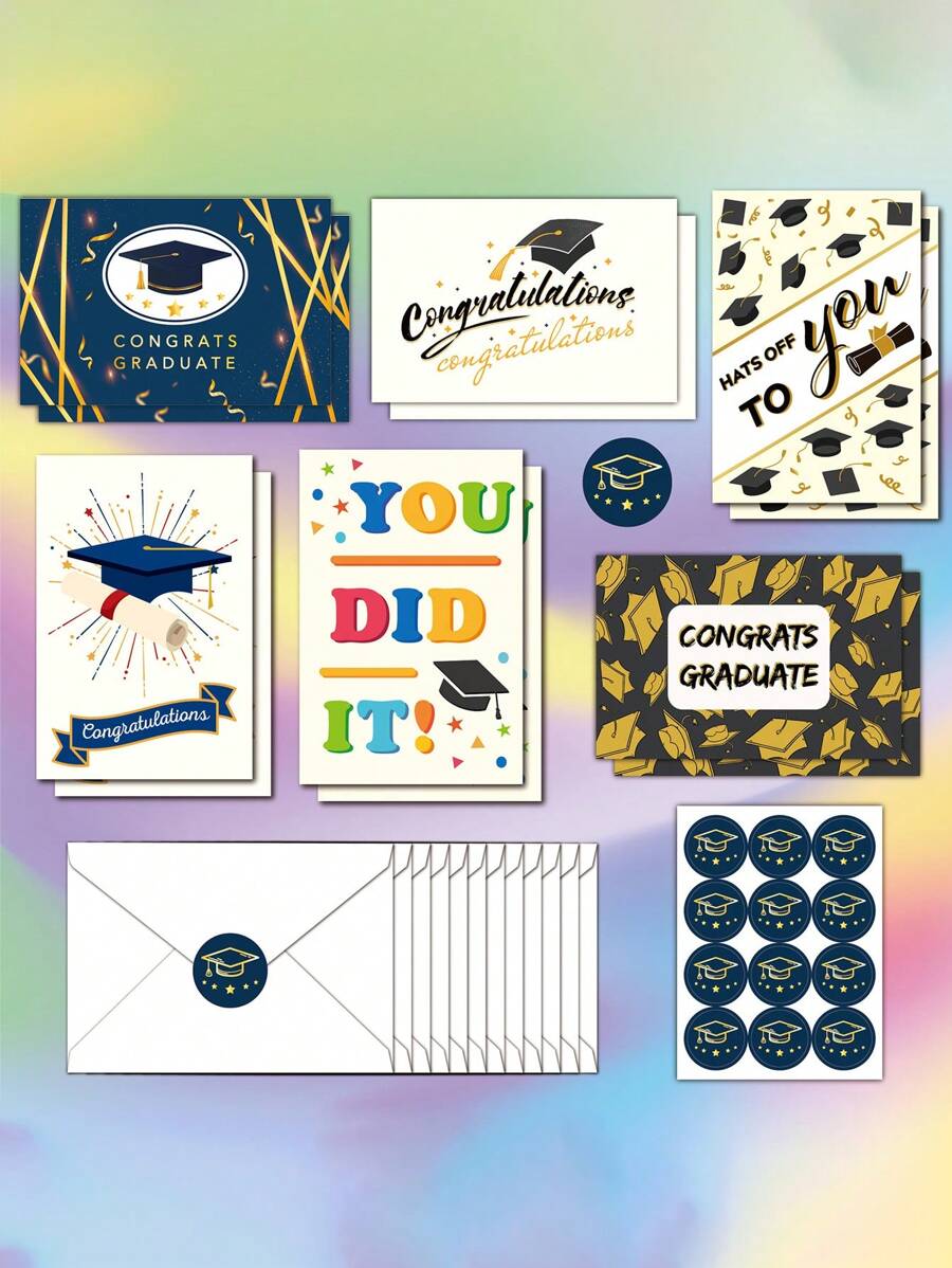 12 sets/36 piezas - Set de tarjetas de felicitación para la temporada ...