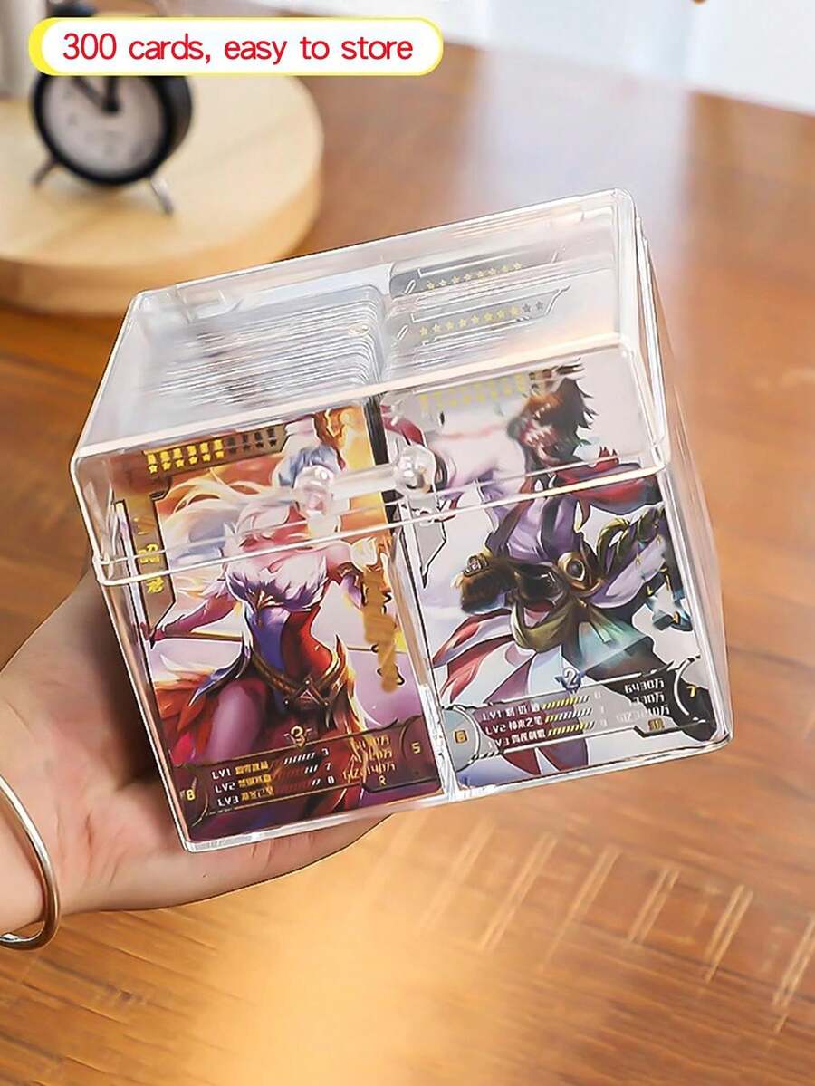 1pc Clear Acrylic Card Collection Storage Box, Playing Cards Storage ...