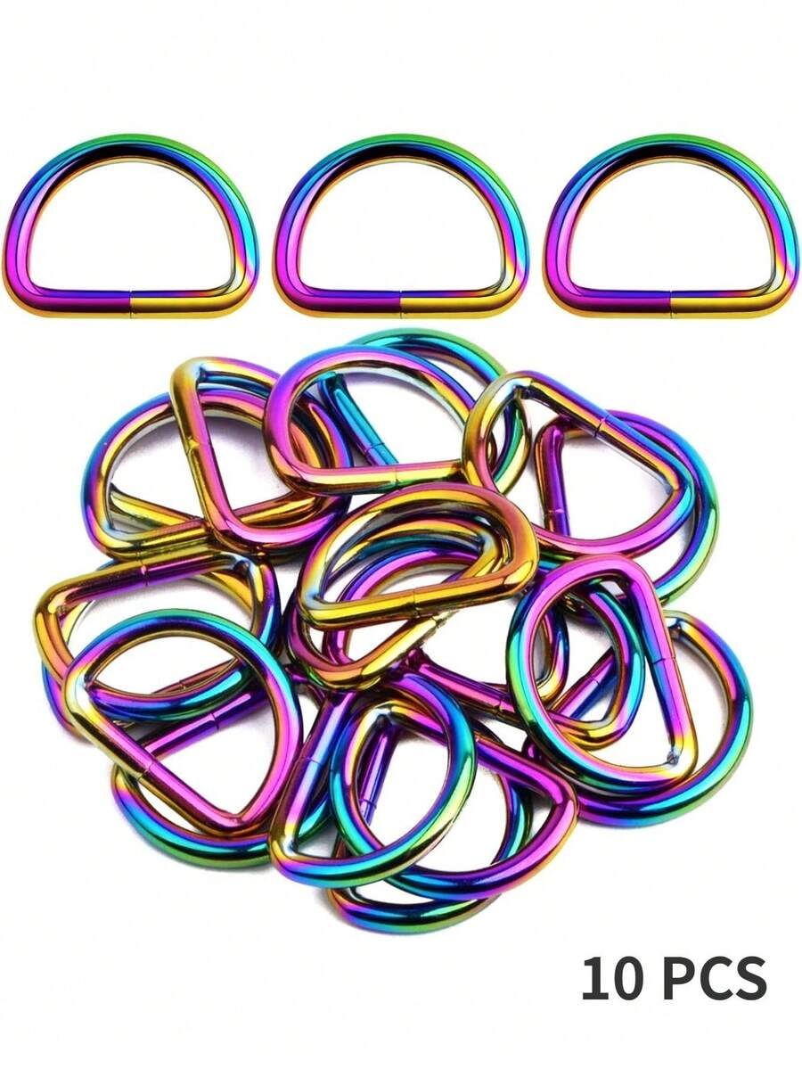 10pcs 20mm/0.75 Inch Metal Semi-Circular D Rings Multi-Purpose Half ...