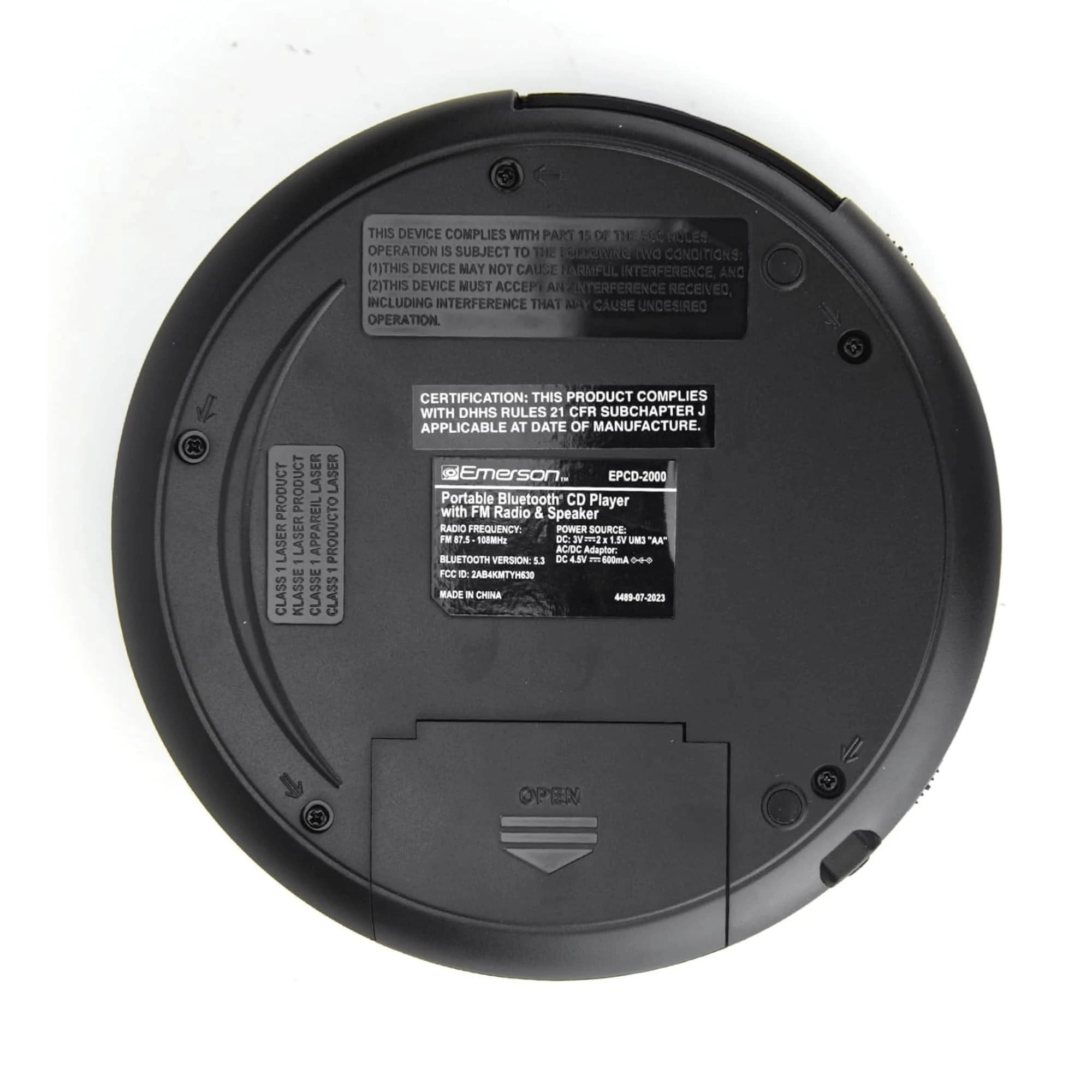 Emerson Portable Bluetooth CD Player W FM Radio, Speaker And ...