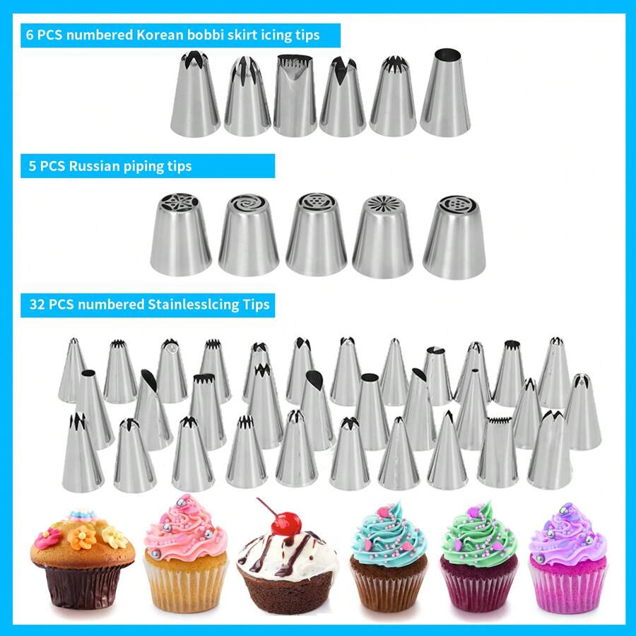 236pcs Baking Tool Set For Cake Decorating With Icing Piping Tips ...