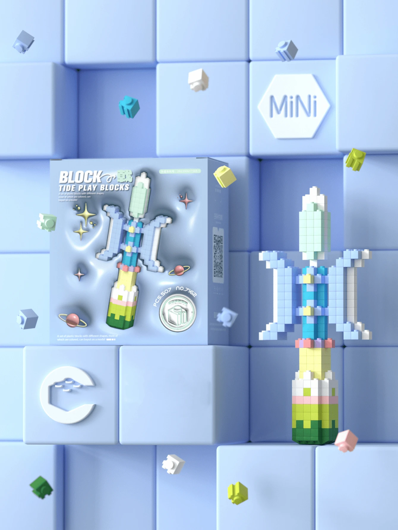 6 Types Of Novel Weapon Series Micro Particle Building Blocks Toy For ...