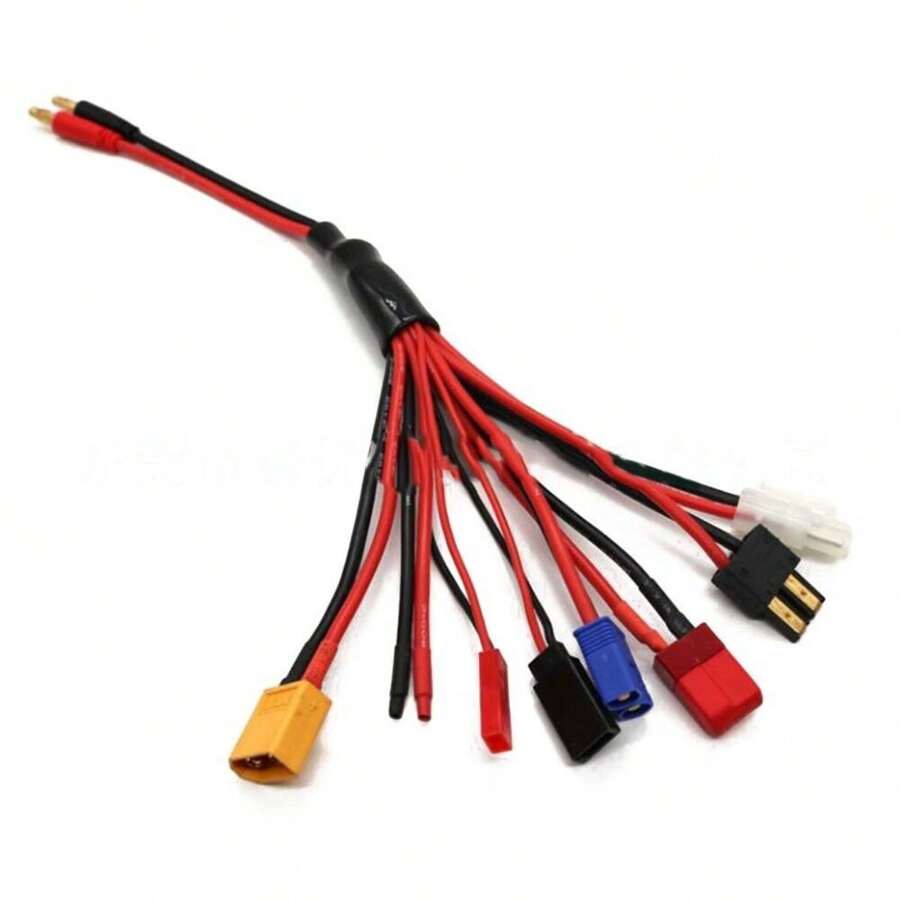 1 pieza Cable Adaptador Conector de Cargador de Batería RC Eficiente 8 en 1 de 4.0 mm Banana: No ...
