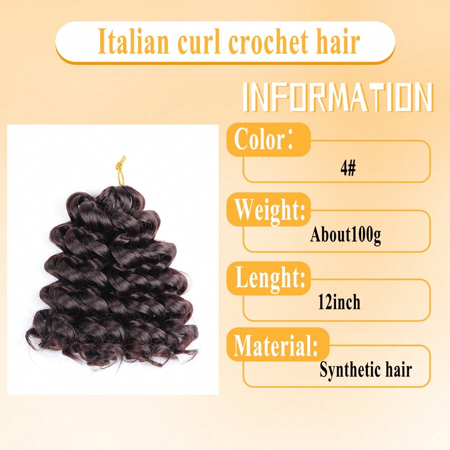 Short Length Italian Curl Synthetic Crochet Hair Goddess Box Braiding ...