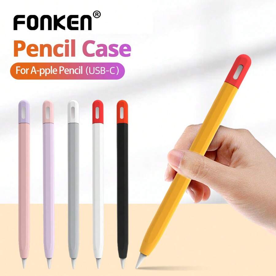 Stylus Pen Case Compatible With Apple Pencil 3 USB C Silicone Sensitive ...