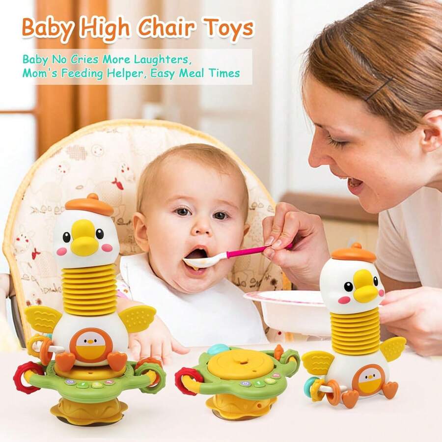 Cute Goose Infant High Chair Toy, With Music Table Suction Cup Rotating ... Cute Goose Infant High Chair Toy, With Music Table Suction Cup Rotating ...