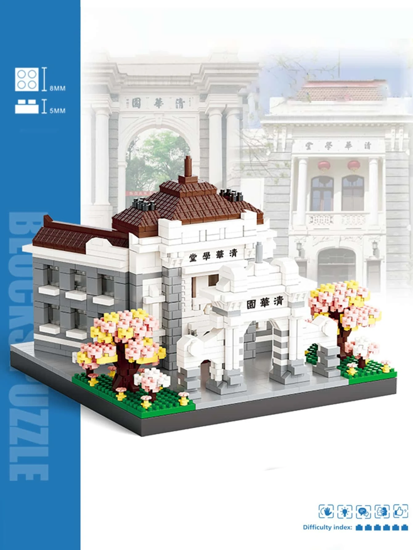 Conjunto de blocos modelo da arquitetura de universidades famosas ...