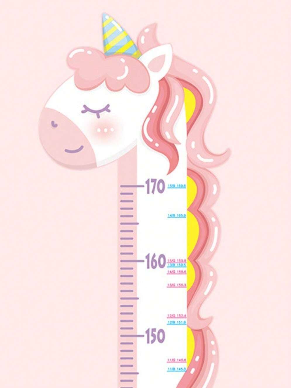 1pc 3D Cartoon Height Measurement Sticker, Removable Wall Decal For ...