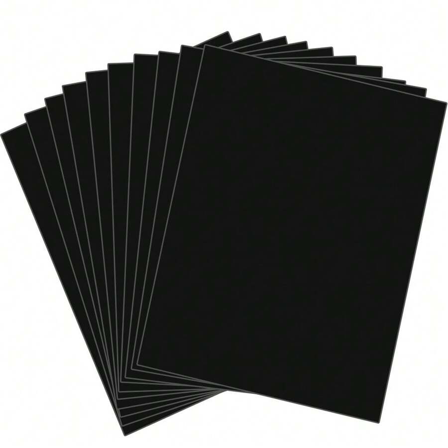50 Sheets Black Cardstock 8.5 X 11 Inch, Thick Blank Cardstock Paper ...