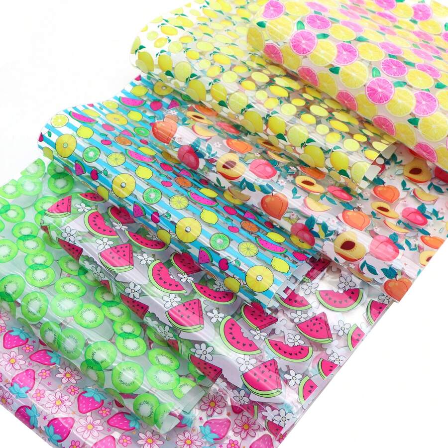 1 Stück 20x33cm Früchte Serie Transparente PVC-Vinyl UV-Muster ...
