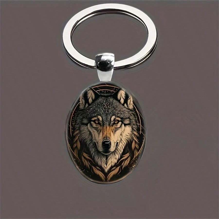 1 szt. / 2 szt. Moda Biżuteria zrób to sam Wilk Wzór Owalny szklany ...