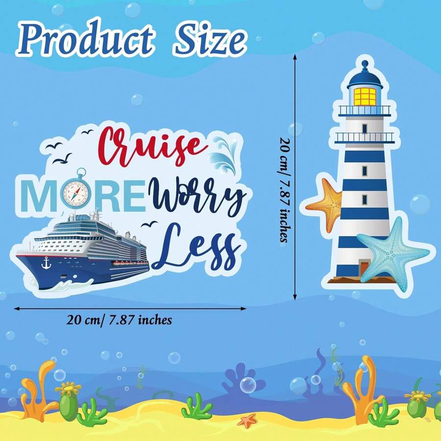 12 Pieces Cruise Door Magnets Decorations, Sea Navigation Ship Car ...