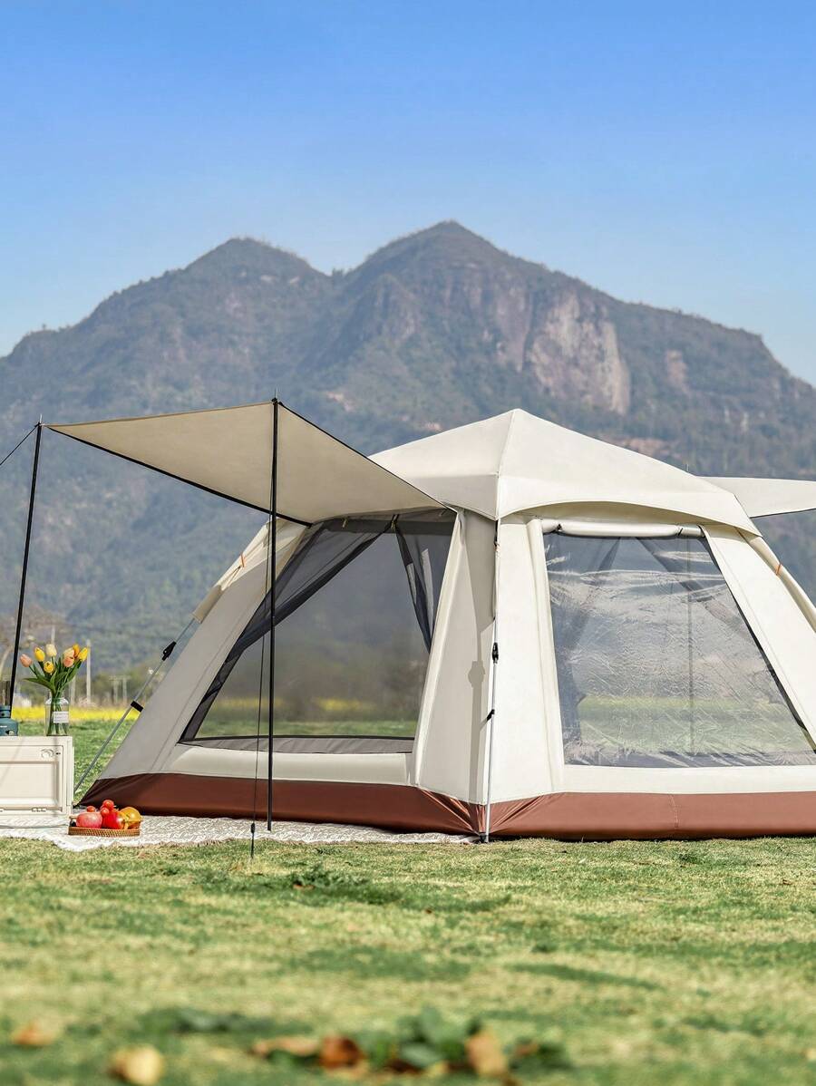 Portable Quick Opening Hiking Tent, Outdoor Camping Vinyl Tent Camping ...