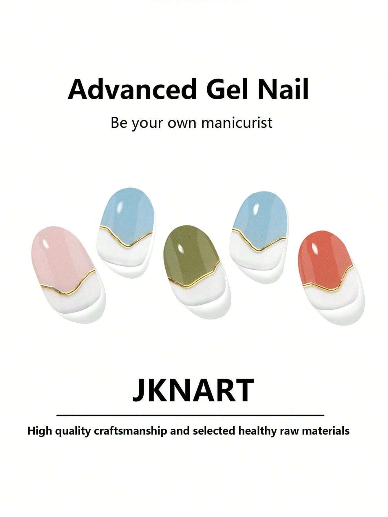 20pcs Half-Cured Nail Polish Wraps With UV Gel, For Professional Nail ...