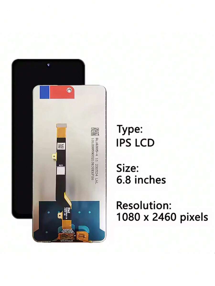 Tela de toque de montagem do painel do digitalizador da tela LCD para Tecno Spark 10 Pro, tela ...