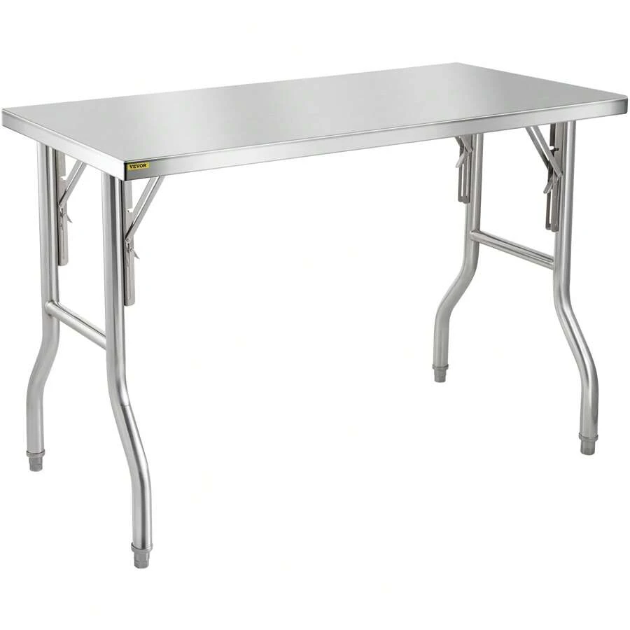 Commercial Worktable Workstation 48 X 24 Inch Folding Commercial Prep ...