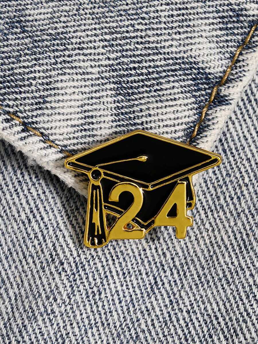 1pc College Graduation Hat Brooch Mini Graduation Cap Brooch Alloy Oil ...