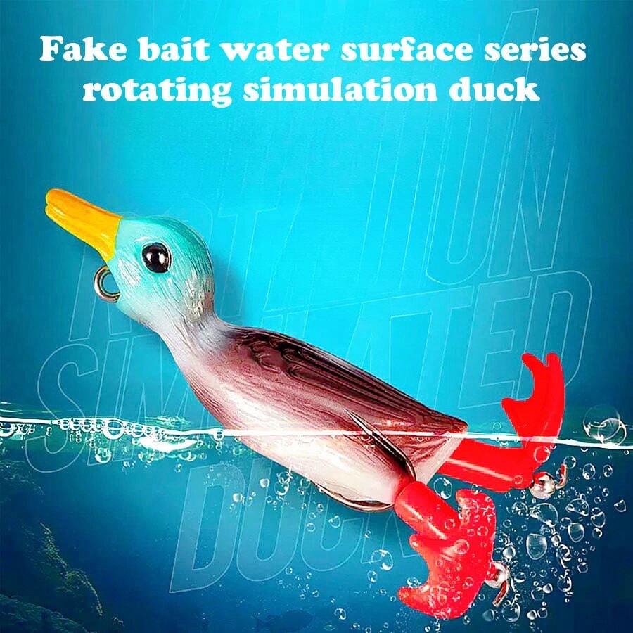 Topwater Fishing Lures Including Rotating Duck, Spinning Frog And ...