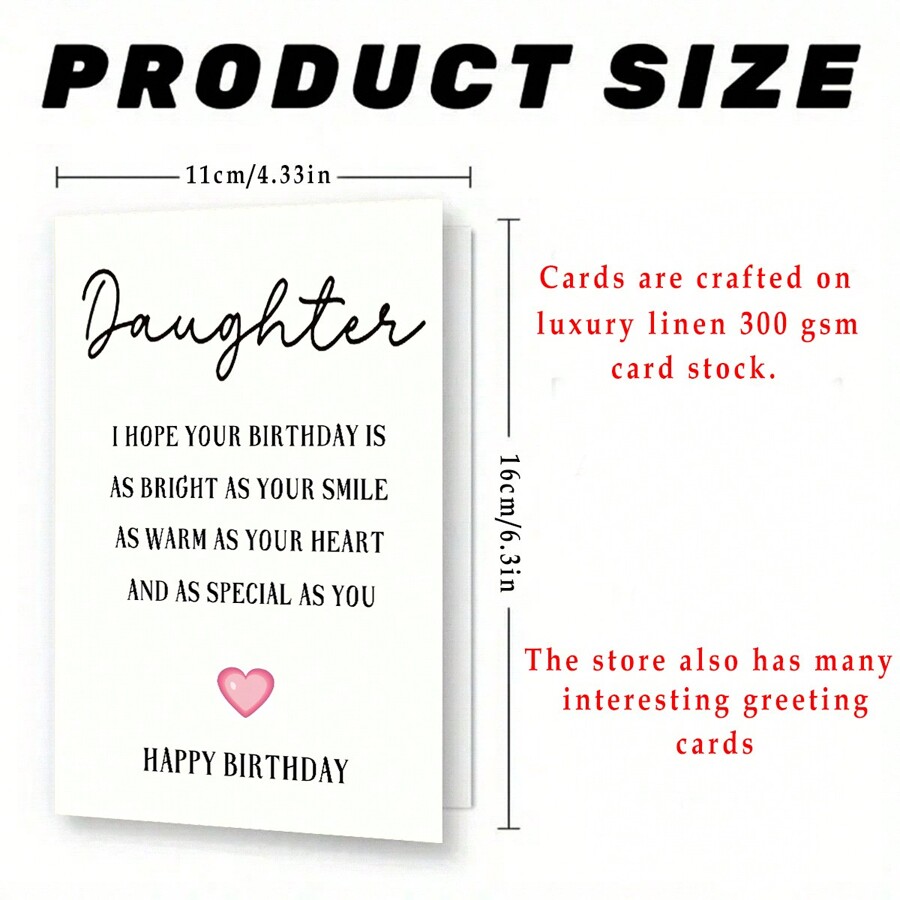 A Daughter Birthday Card, Special Birthday Card For Daughter, Beautiful ...