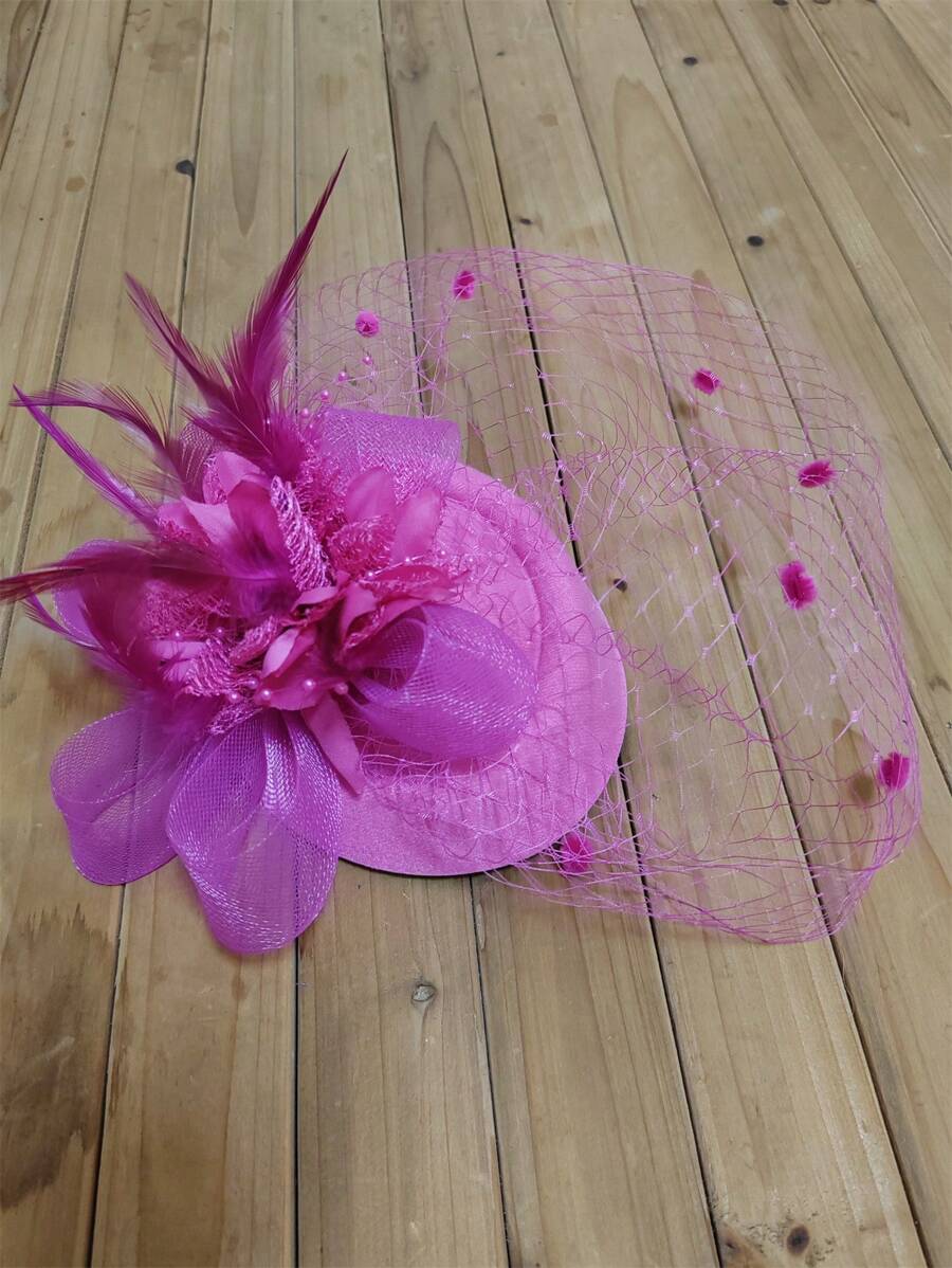 Bridal Wedding Veil Mesh Fascinator Hat Women's Vintage Party Evening ...