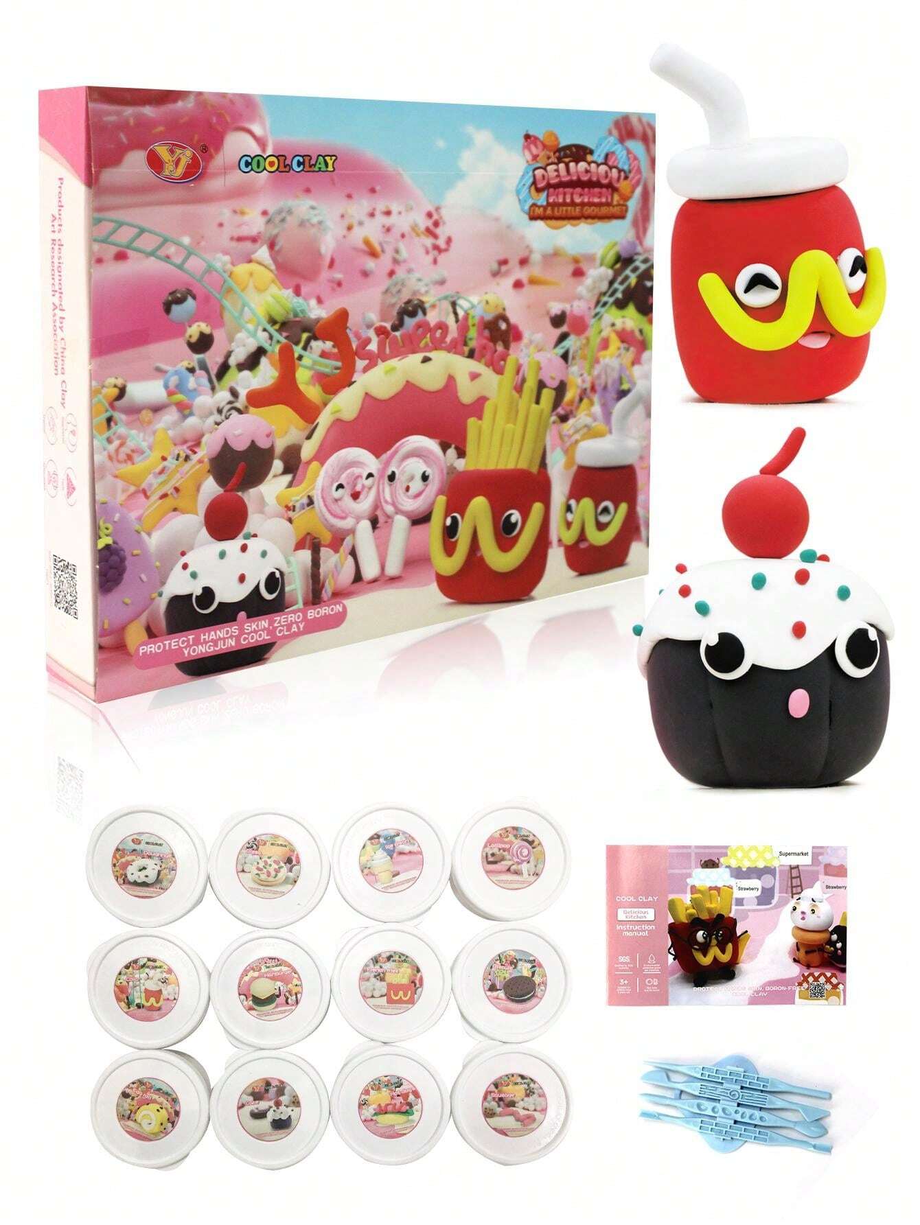 Magic Dough Toy,Color Clay Toy.Inner:12PCS Boxes. Delicious Kitchen ...