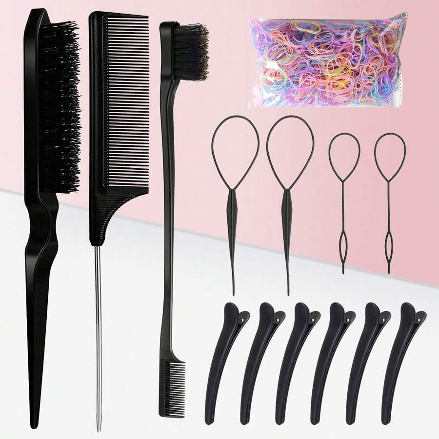 Conjunto de 14 piezas de herramientas de cola de cabello con 4 piezas ...