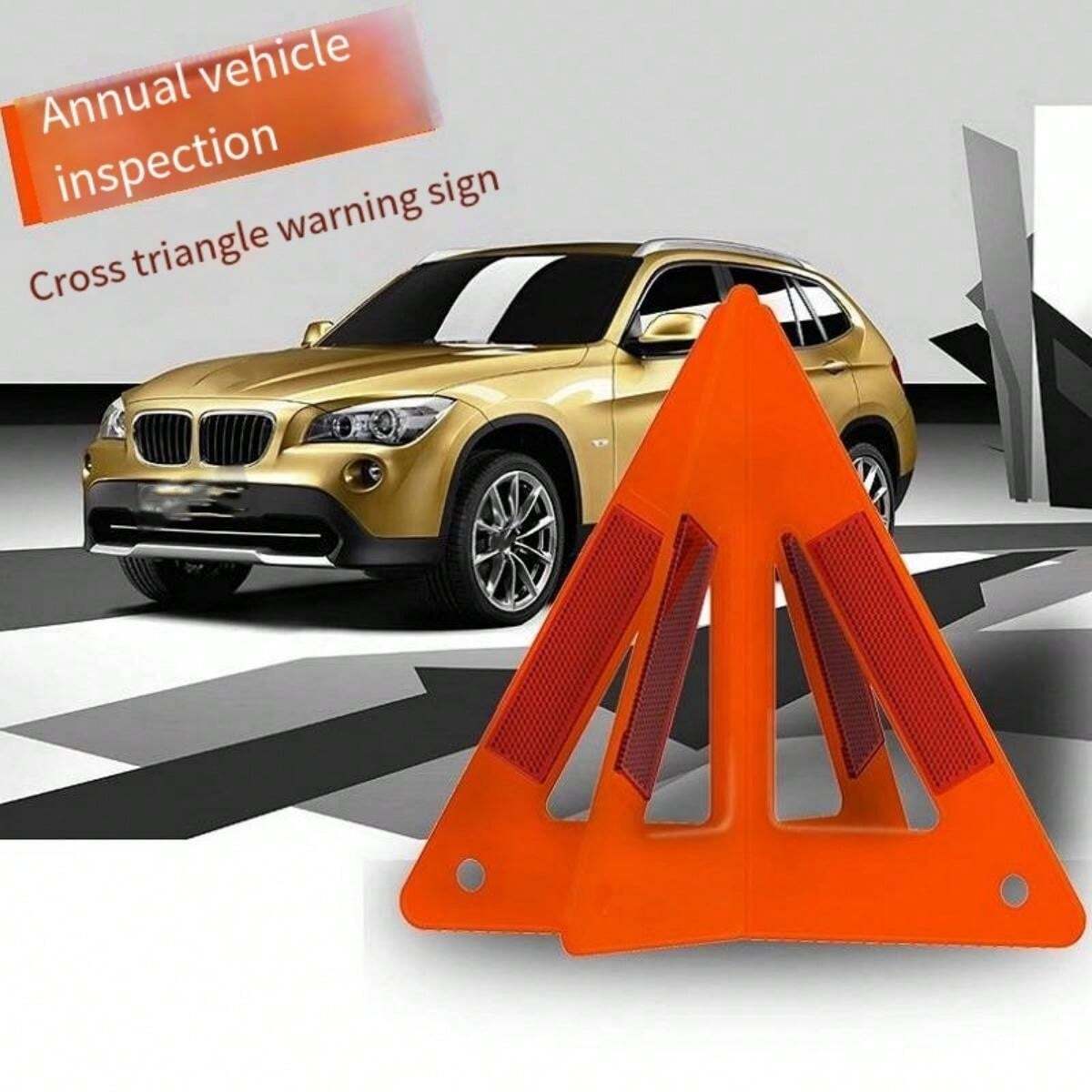 Outdoor Road Reflective Warning Sign, Car Triangle Reflector Warning ...