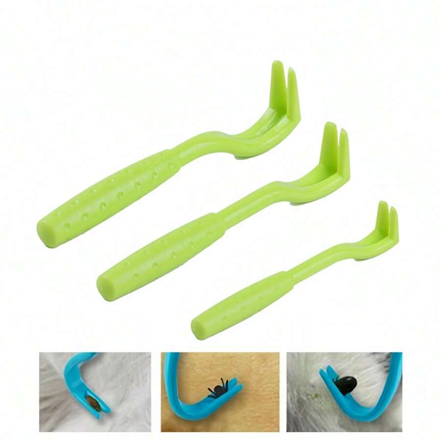 5 Sets/15pcs Pet Flea And Tick Removal Tool, PP Material Dog Or Cat ...