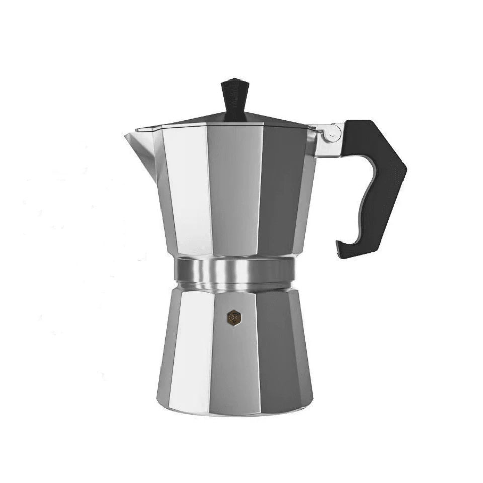 Italian-Style Aluminum Moka Pot, European Coffee Making Tool Octagonal ...
