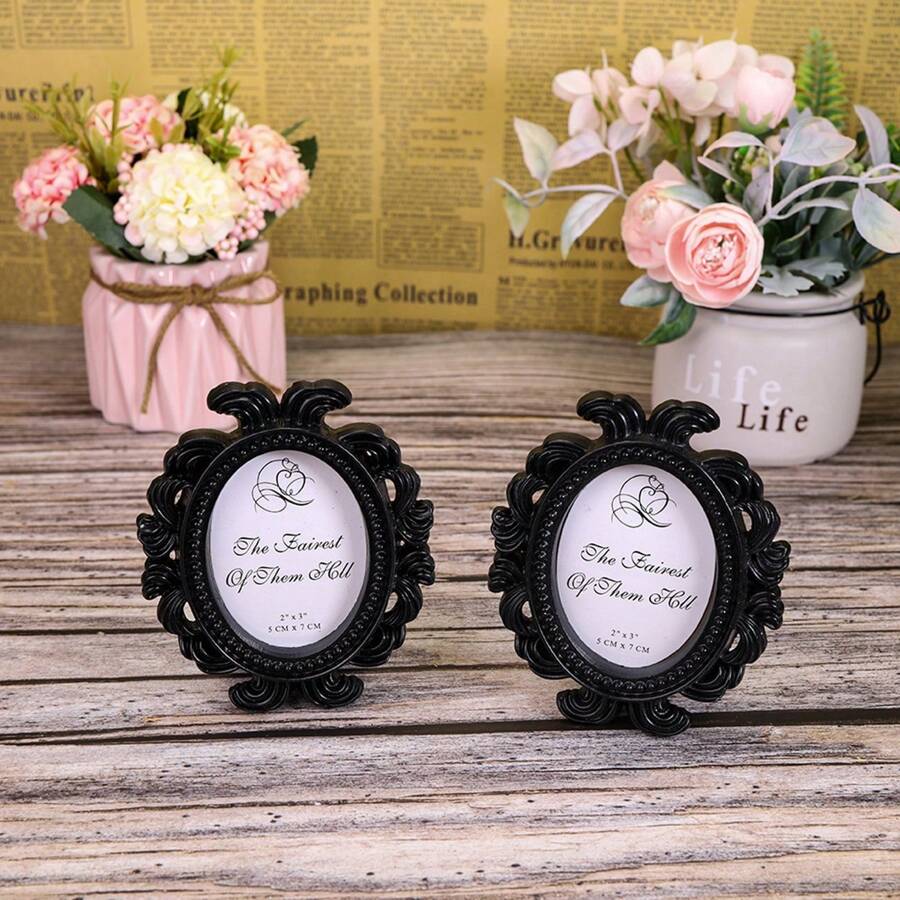 Classic Resin Baroque Picture Frame Mini Oval Ellipse Table Numbers ...