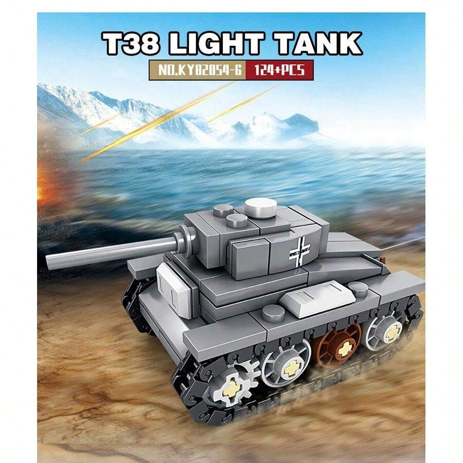 8-In-1 Tank Vehicle Heavy-Duty Tank Building Blocks Set, Combat Bricks ...