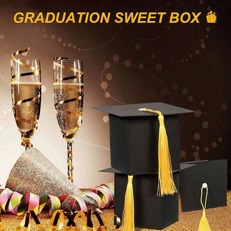 10pcs/20pcs/30pcs Graduation Decorations Graduation Candy Box DIY Grad ...