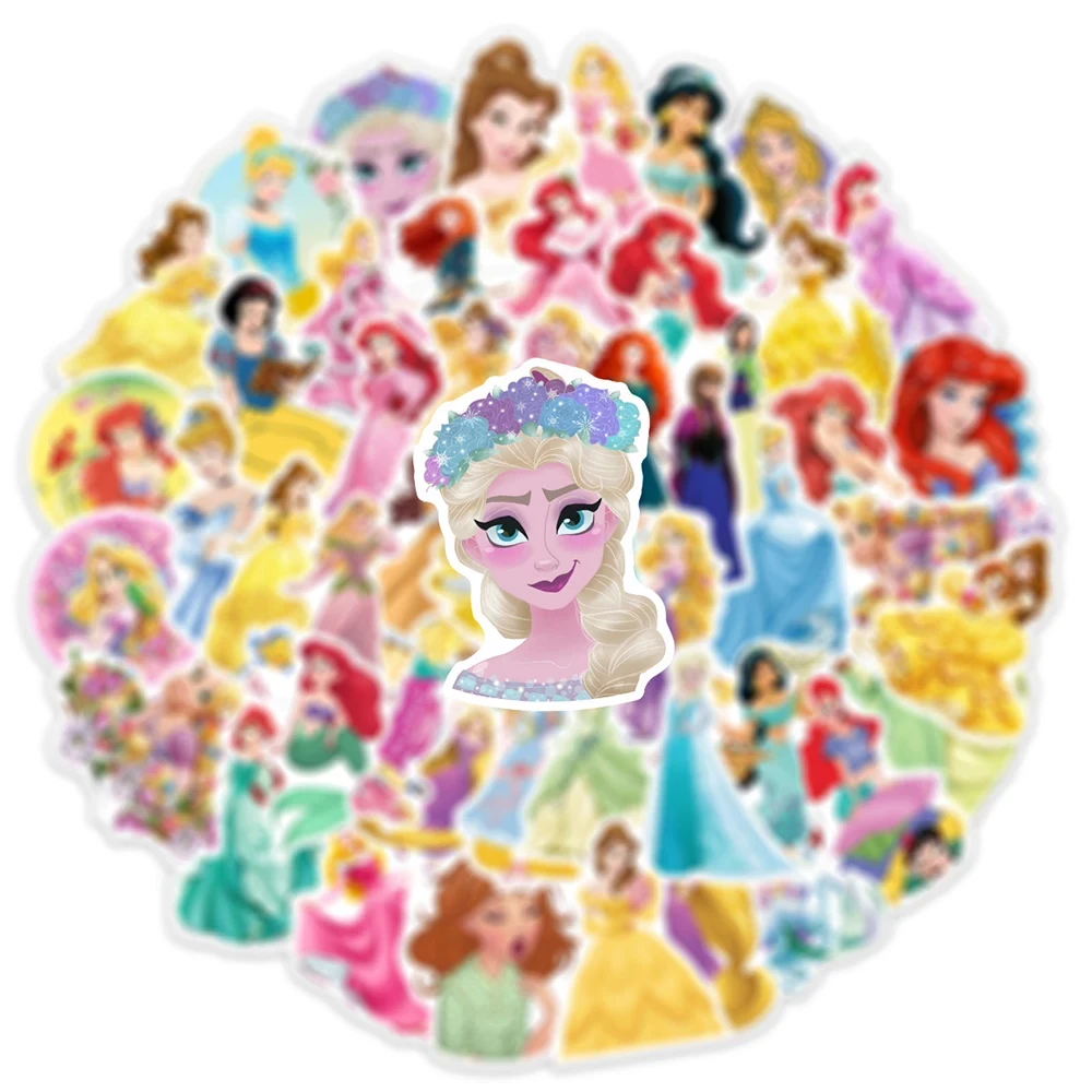 Christmas Decoration 50PCS Cute Princess Stickers Toy For Kids PVC ...