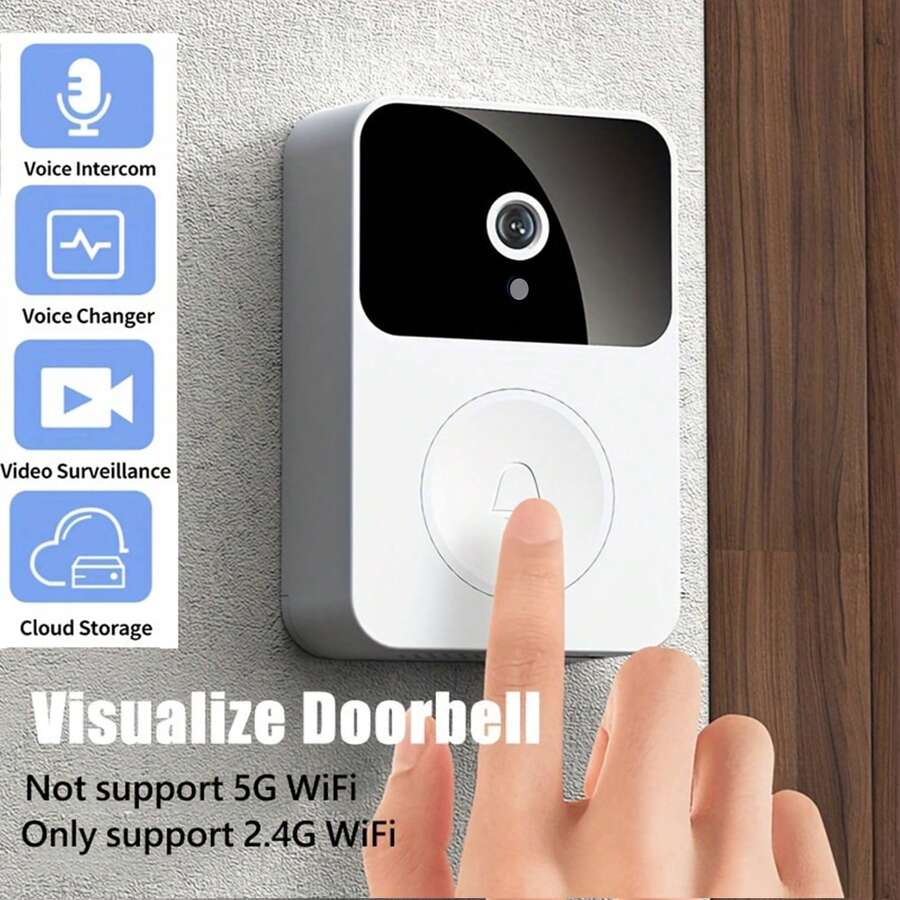 1pc Smart Video Doorbell Remote Home Doorbell Monitoring Video Intercom HD Video Doorbell Ding ...