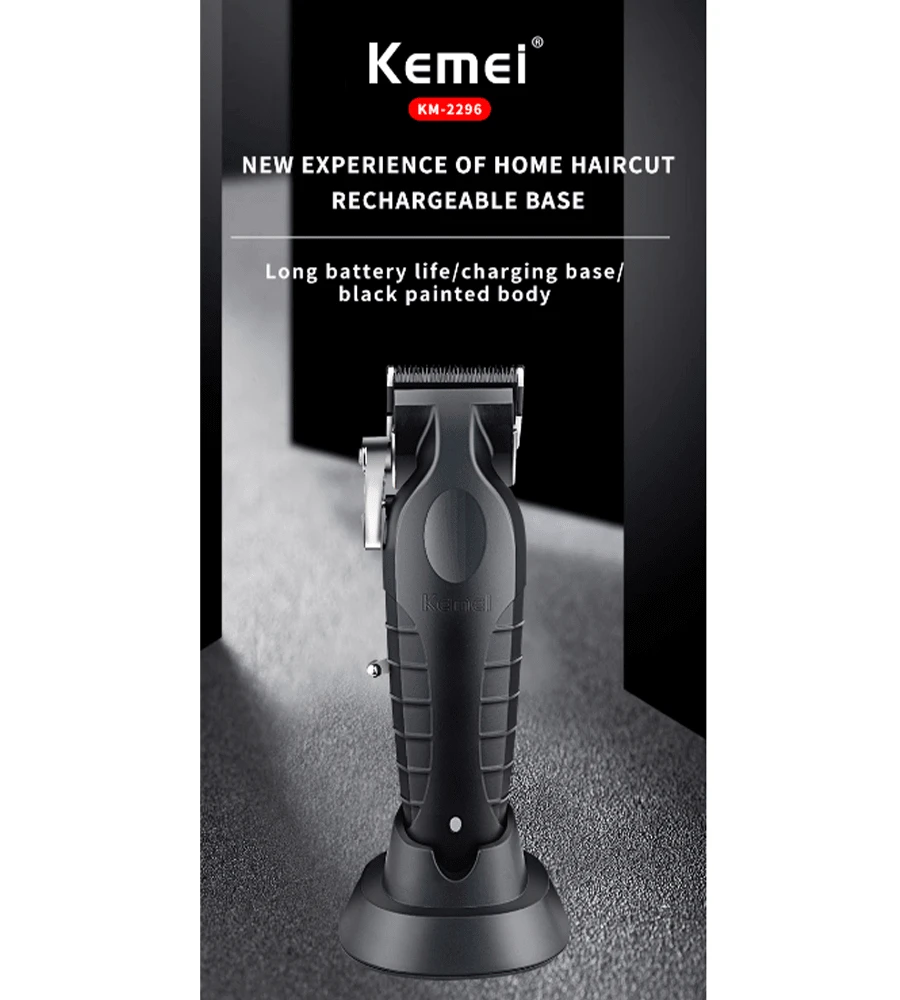 KEMEI Km-2269 Salon Barber Hair Trimmer Rechargeable Clippers Professional Hair Trimmer For Men ...