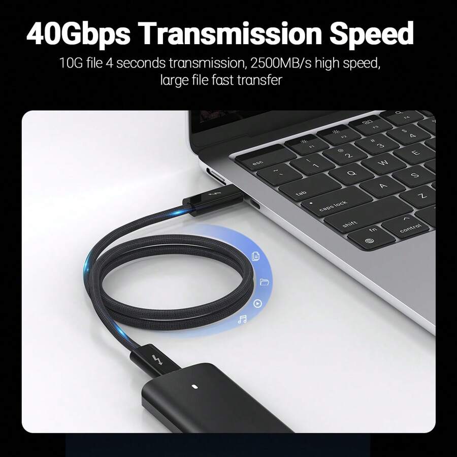 USB4.0 C To C Fast Charging 40Gbps Data Cable, Thunderbolt 4 Cable ...