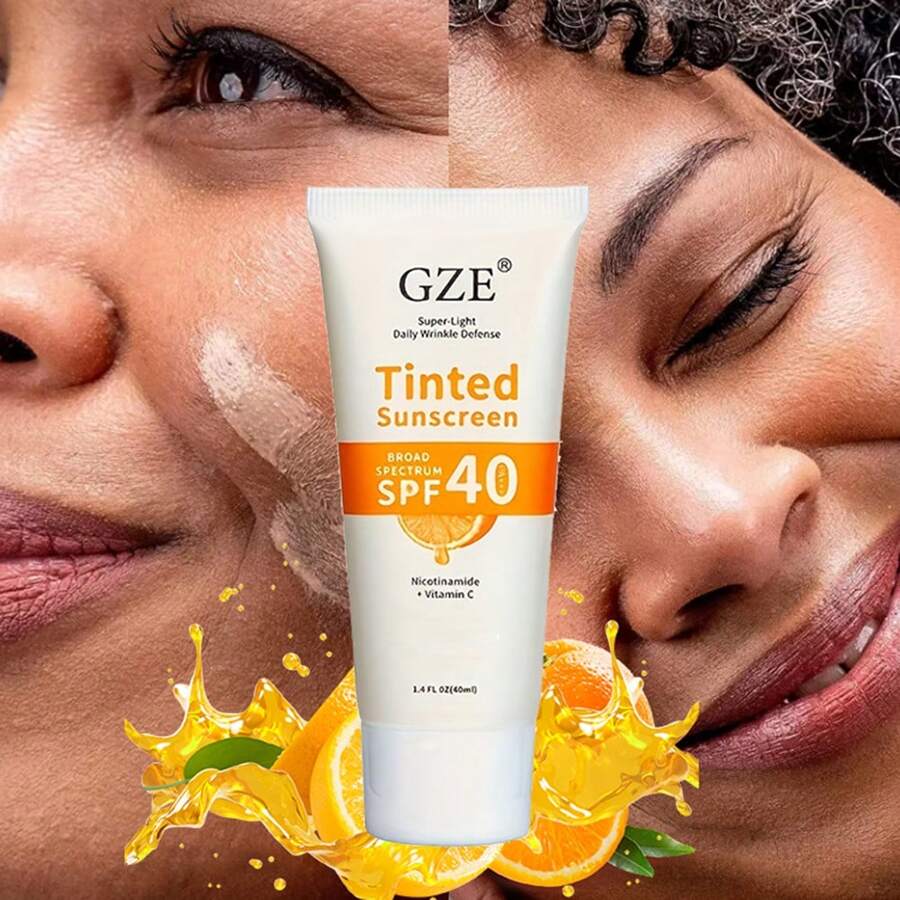 Protector solar con tinte de vitamina C SPF 40 GZE | Protector solar ...