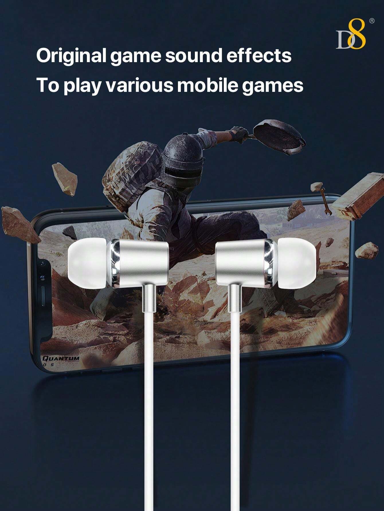 D8 Fones de ouvido D8 Tipo C Fones de ouvido intra-auriculares Fones de ...