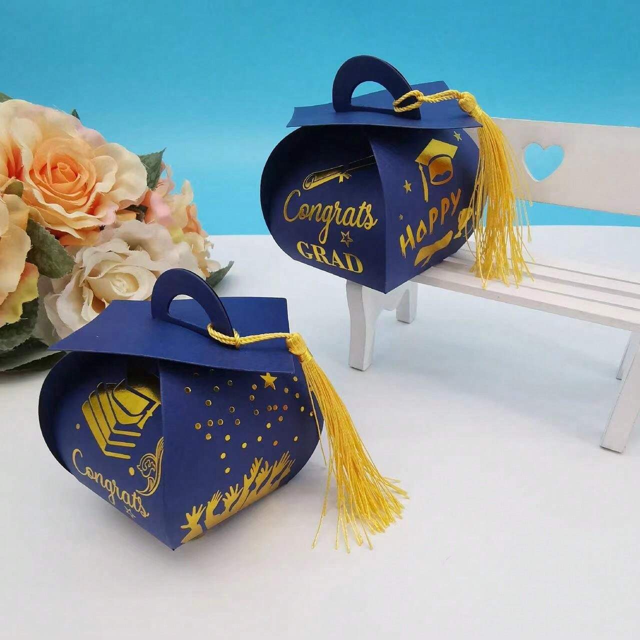 10pcs Creative Doctoral Cap Design Graduation Season Celebration Candy ...