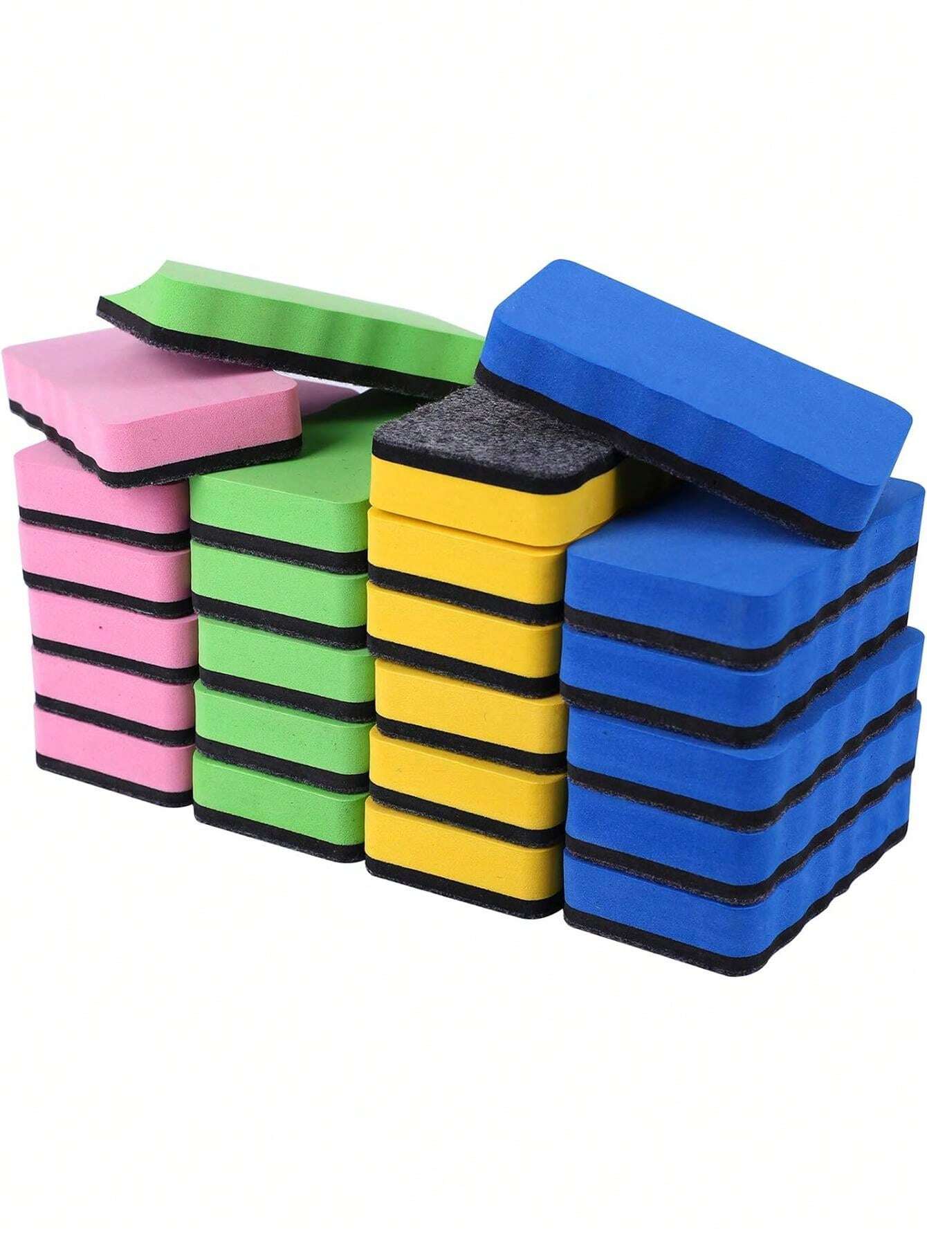 Dry Erase Erasers, 24 Pieces Magnetic Whiteboard And Blackboard Cleaner ...