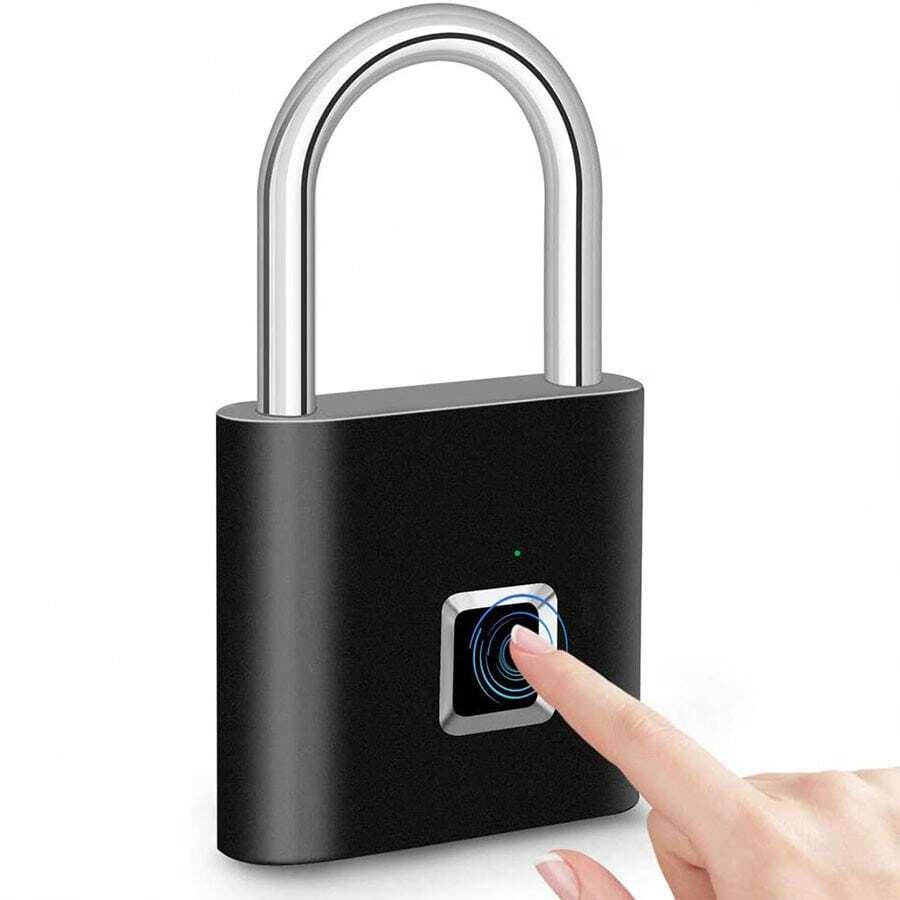 1pc Fingerprint Padlock, Smart Anti-Theft Padlock, Cabinet Lock ...