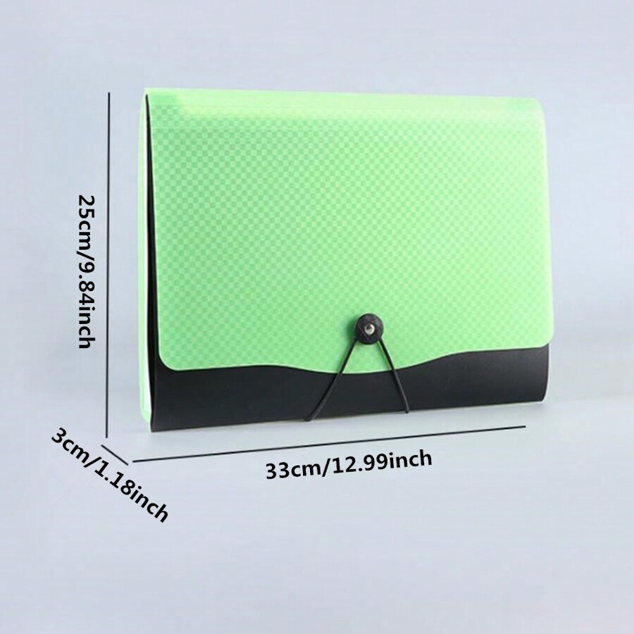 1pc 2-In-1 Multifunctional Accordion Style File Folder With 13 Pockets, Perfect For Sorting And ...