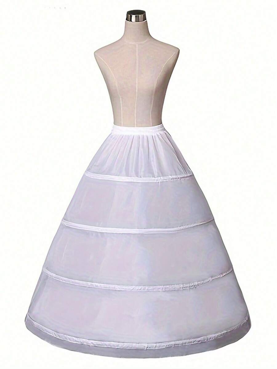 White 4 Hoops Ball Gown Petticoat Wedding Accessories Bride Crinoline ...