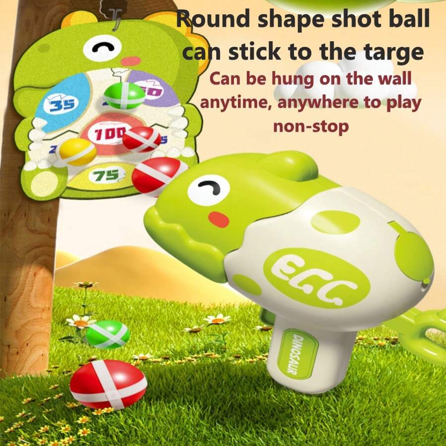 Dinosaur Ball Popper Sticky Ball Shooting Toy Cartoon Indoor Throw-And ...