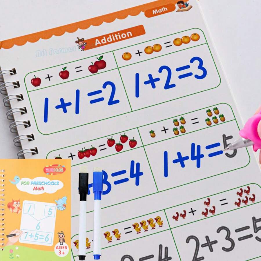 Reusable Montessori Calligraphy Magic Practice Workbook With Erasable ...