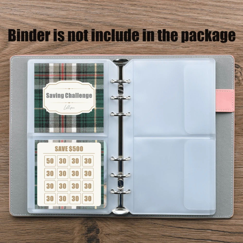 A6 Binder Pockets 8 Pcs PVC Double Pocket Envelopes For 6-Ring A6 ...
