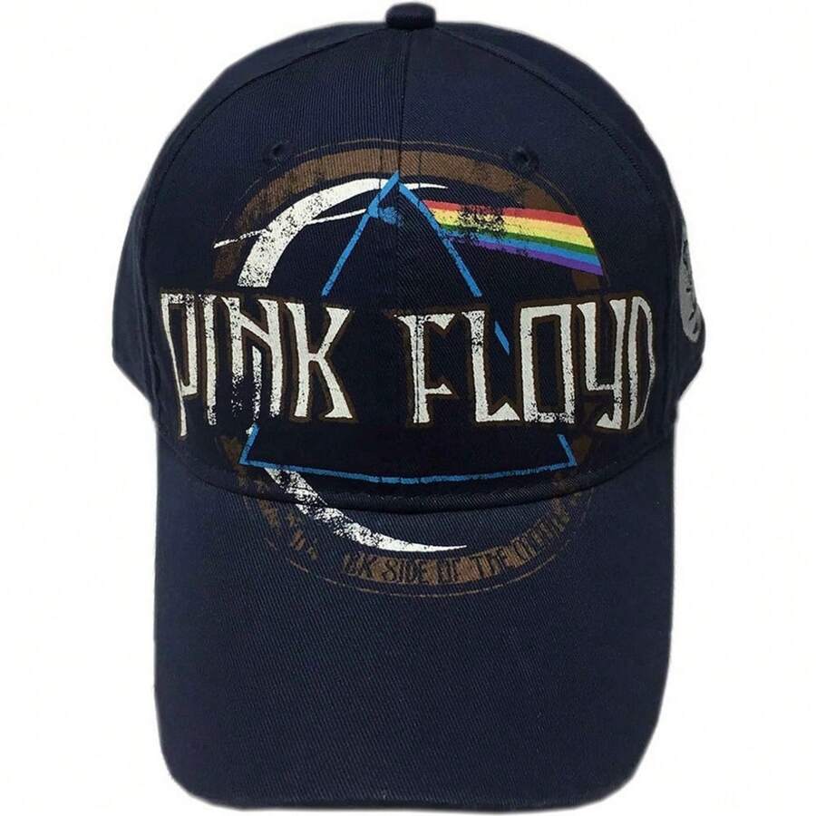 PINK FLOYD Unisex Adult Dark Side Of The Moon Baseball Cap (Navy Blue ...